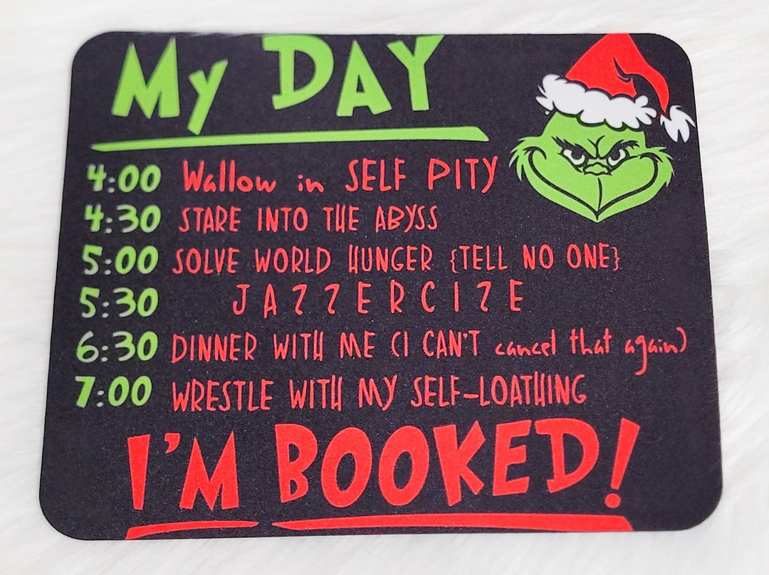 I'm Booked Grinch Mouse Pad - Etsy