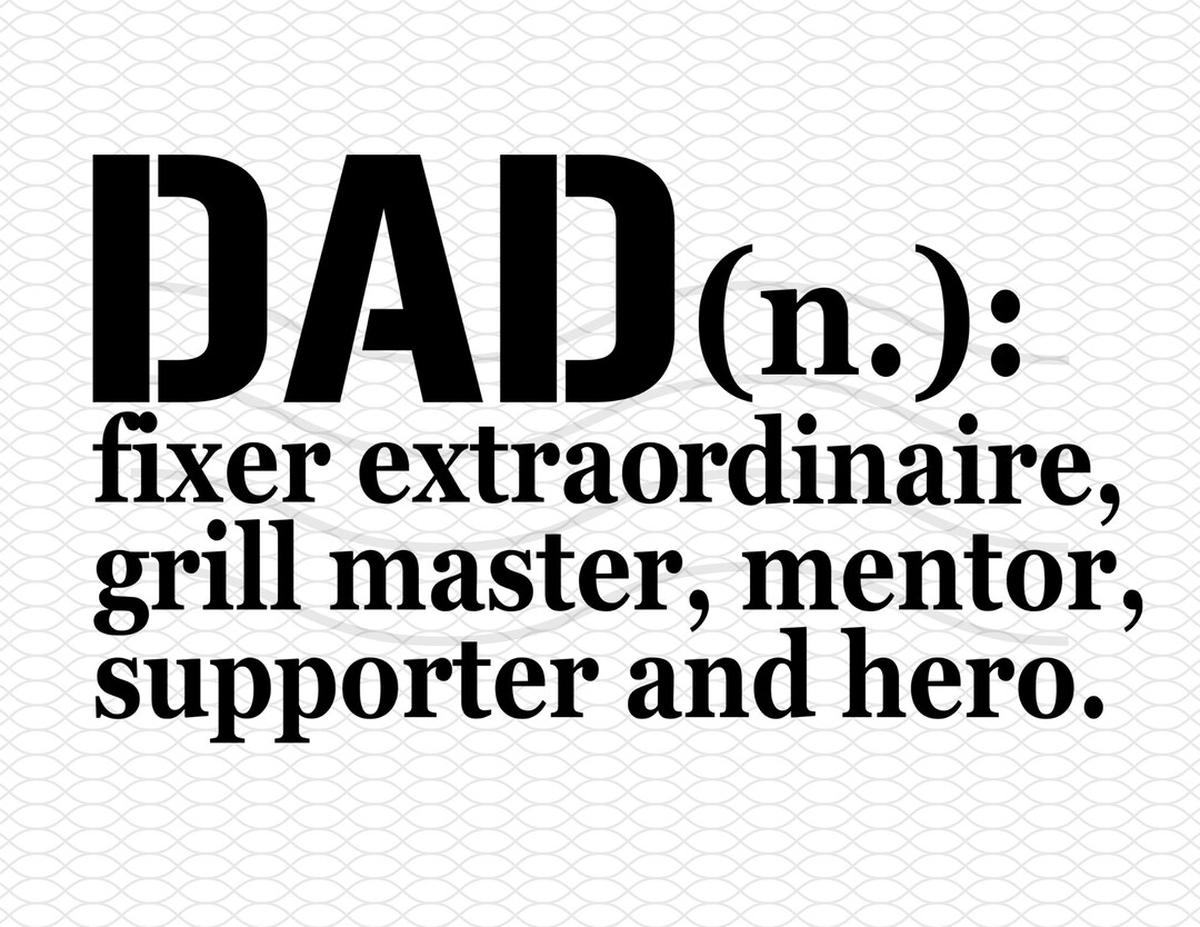Dad Definition Png-ready to Download-instant Download - Etsy
