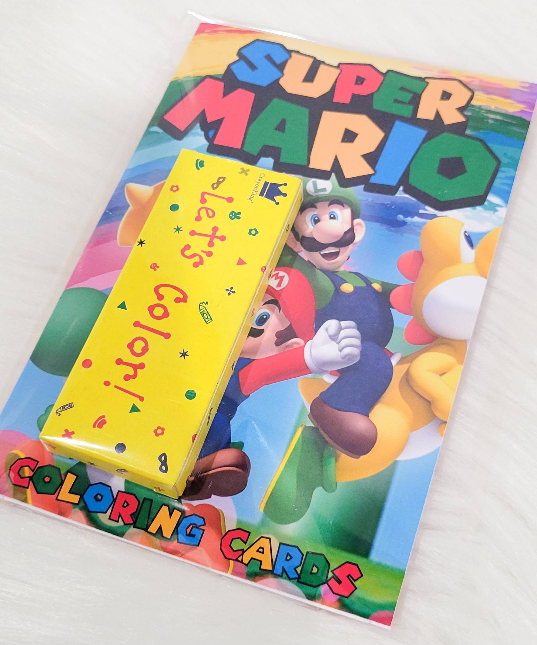 Mario Coloring Cards - Etsy