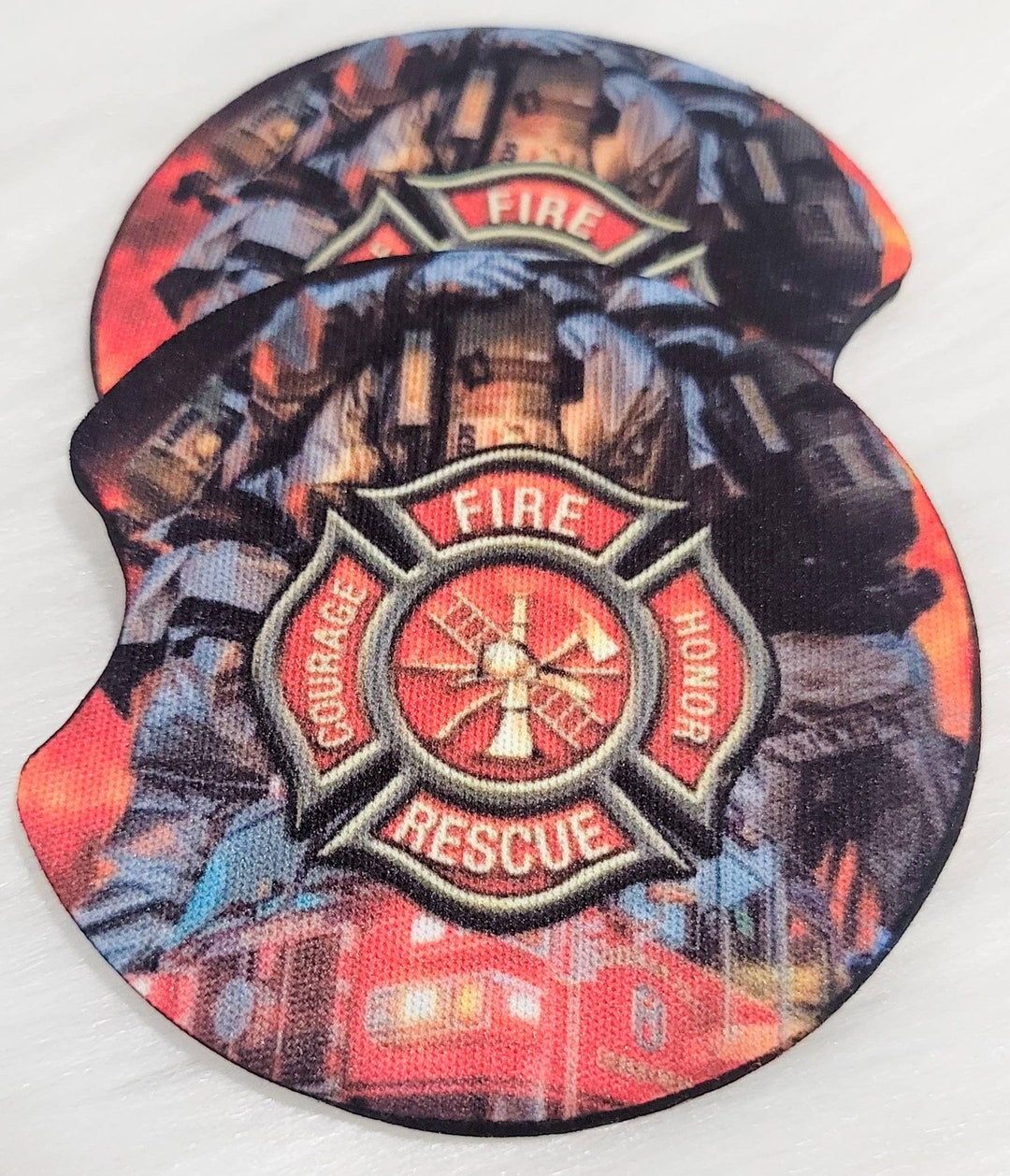 Firefighter Car Coasters - Etsy