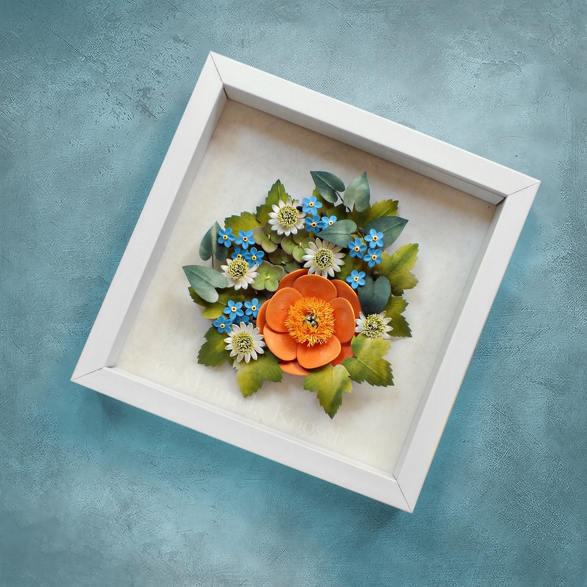 Paper Quilling Peony Forget Me Not Astrantia Hydrangea Wall | Etsy