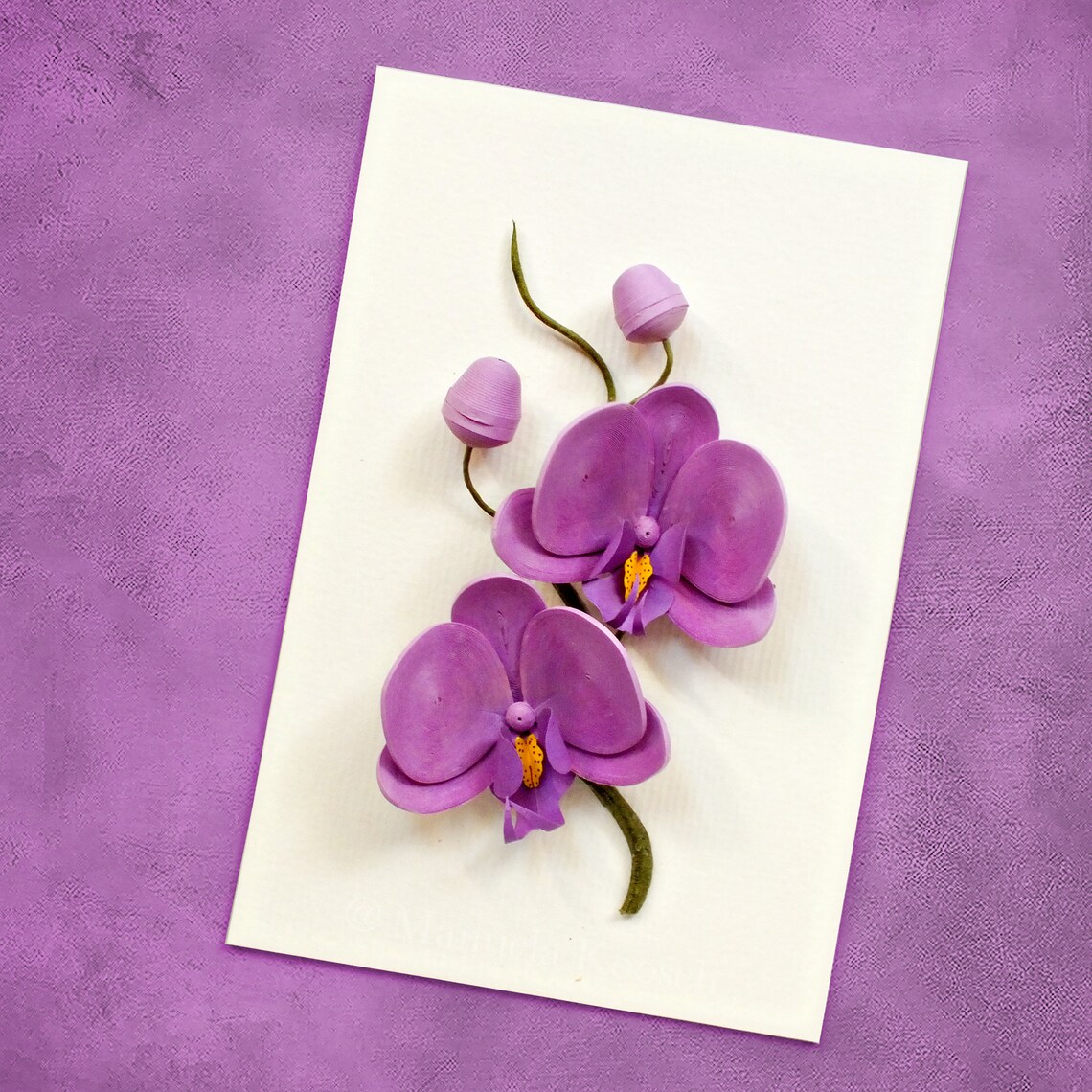 Purple Orchid Wall Art Mini Frame Phalaenopsis Moth Orchid | Etsy