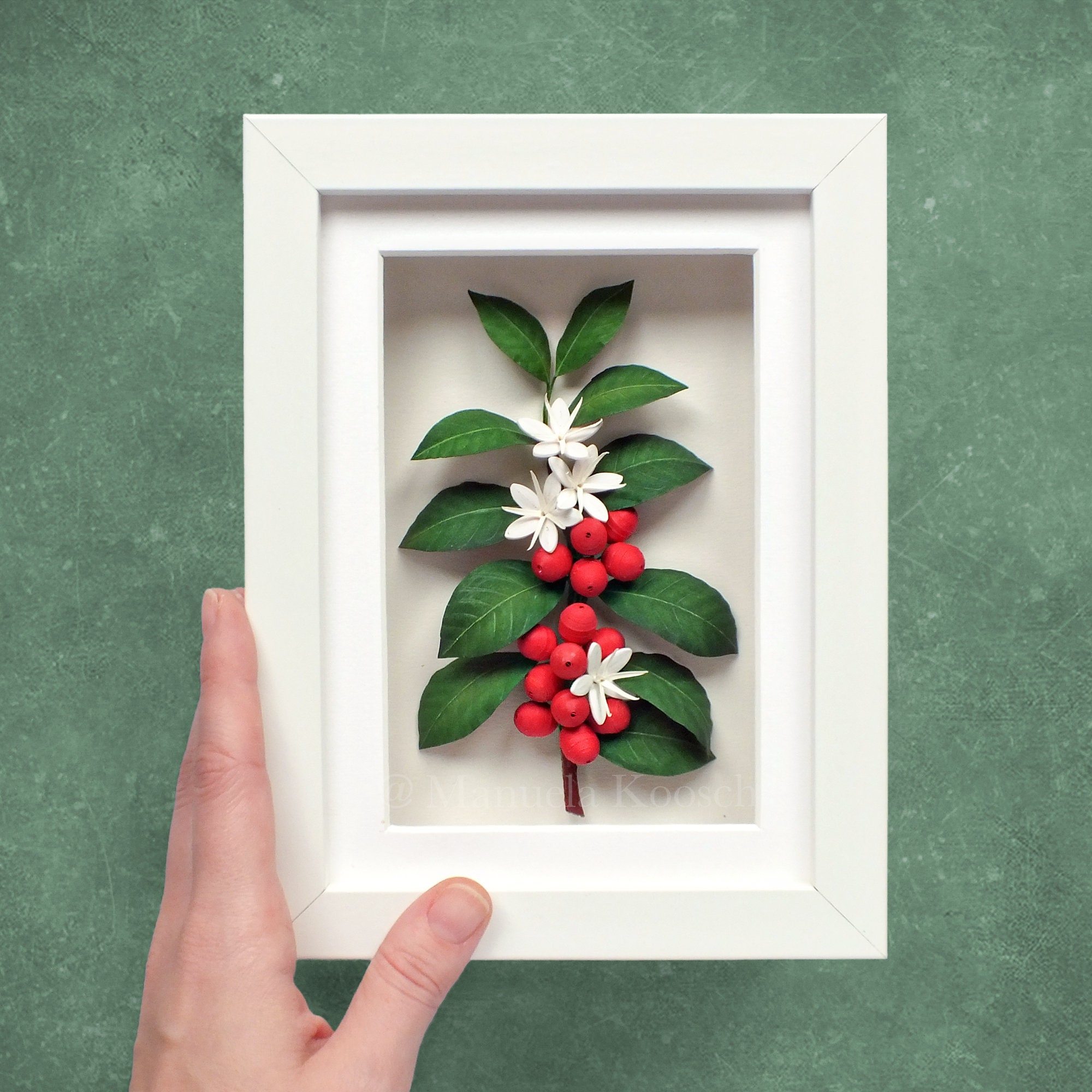 Coffee and Tea: Set of 2 Framed Wall Decor - 3D Paper Quilling ...