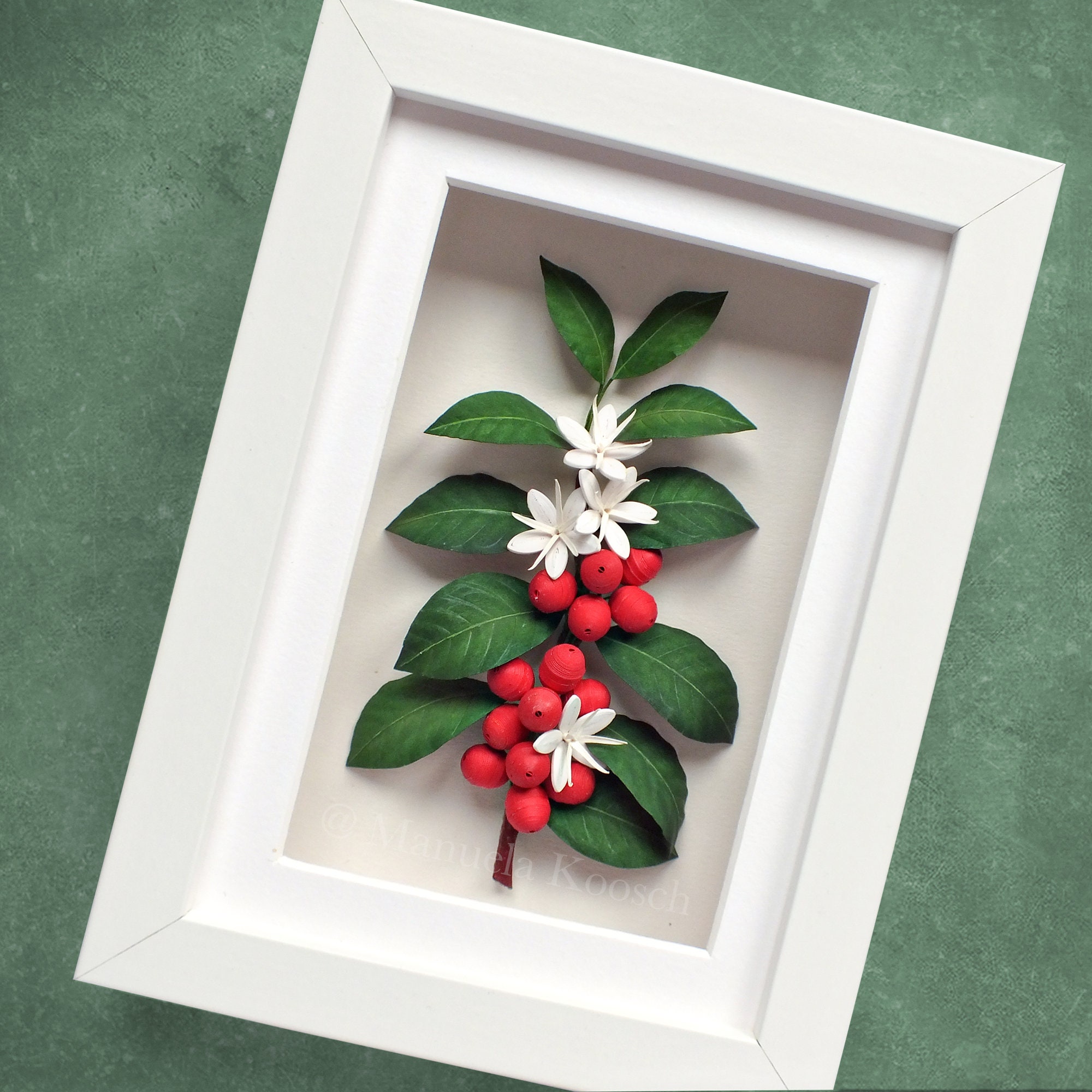 Coffee and Tea: Set of 2 Framed Wall Decor - 3D Paper Quilling ...