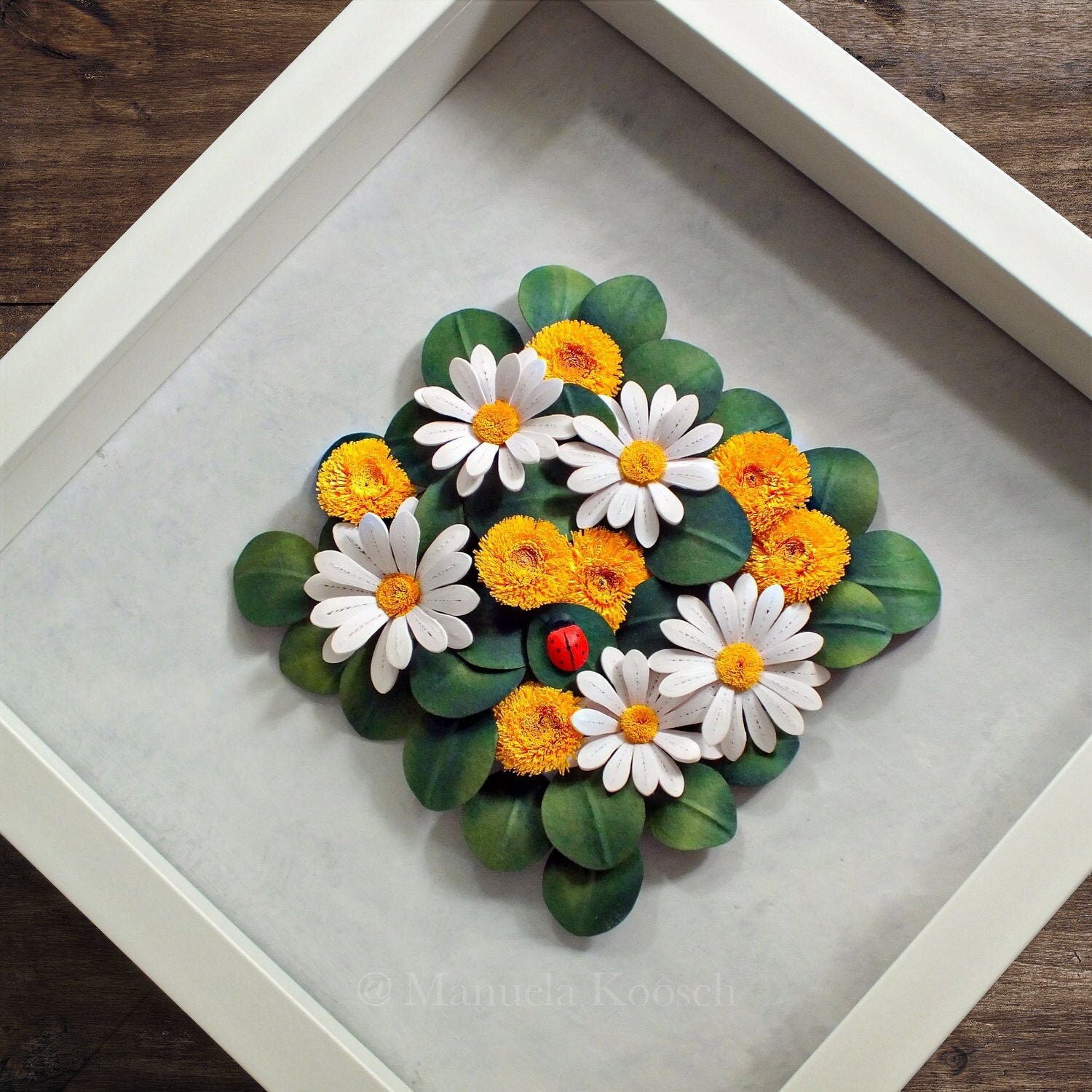 Paper Quilling Dandelion Daisy Ladybug Wall Art - Etsy
