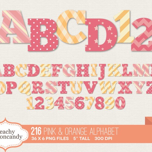 BUY 4 GET 50% OFF 180 Digital Polka Dot Alphabet Clip Art / - Etsy