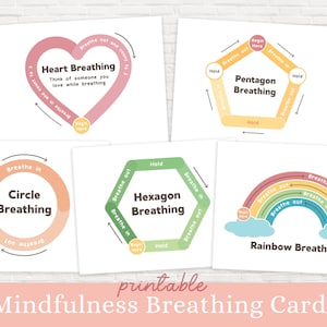 Mindfulness Breathing Exercise Cards for Kids: Calm Down Corner (PDF ...