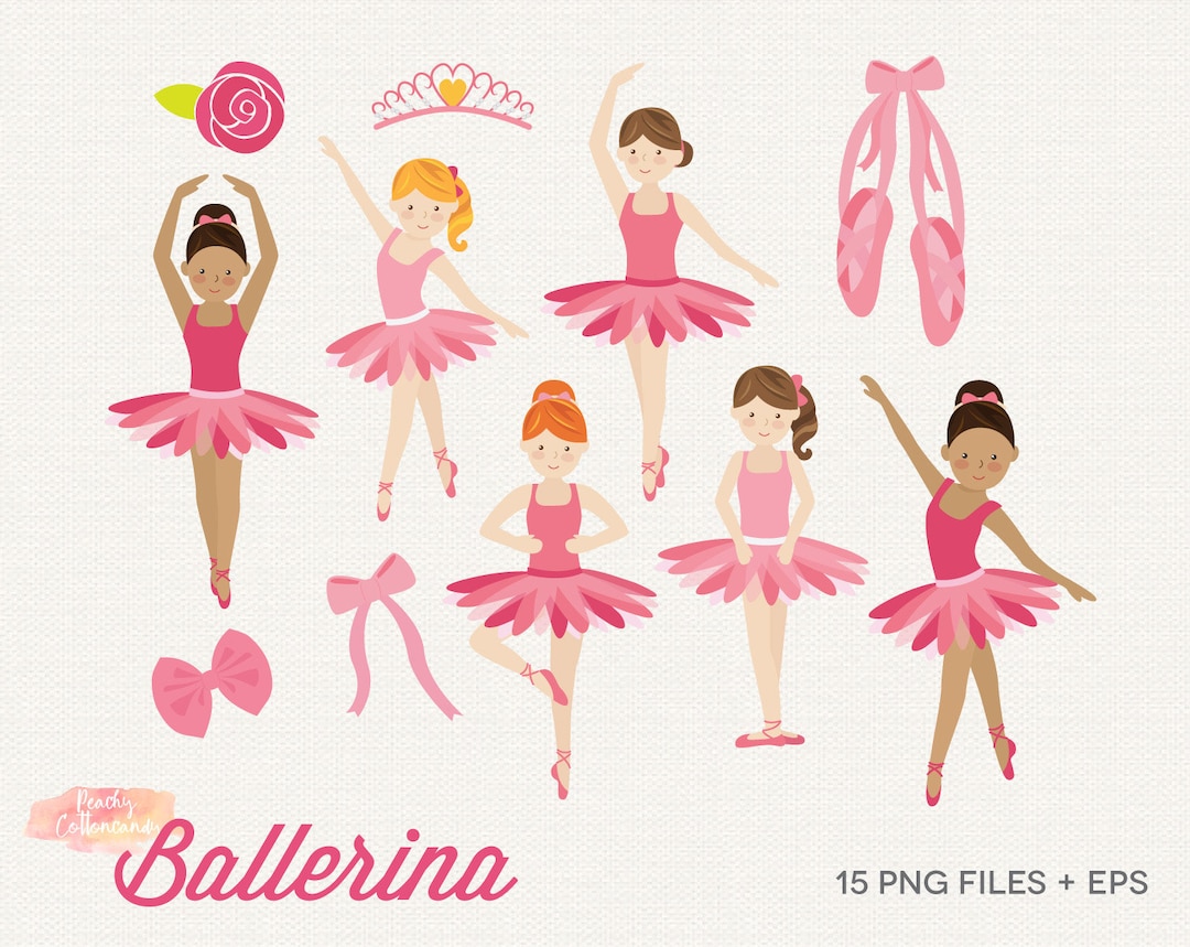 BUY 4 GET 50% OFF Ballerina Clipart - Ballerina Clip Art - Ballet ...