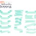 BUY 4 GET 50% OFF Watercolor Ribbon Banner Clip Art in Peach & Mint ...