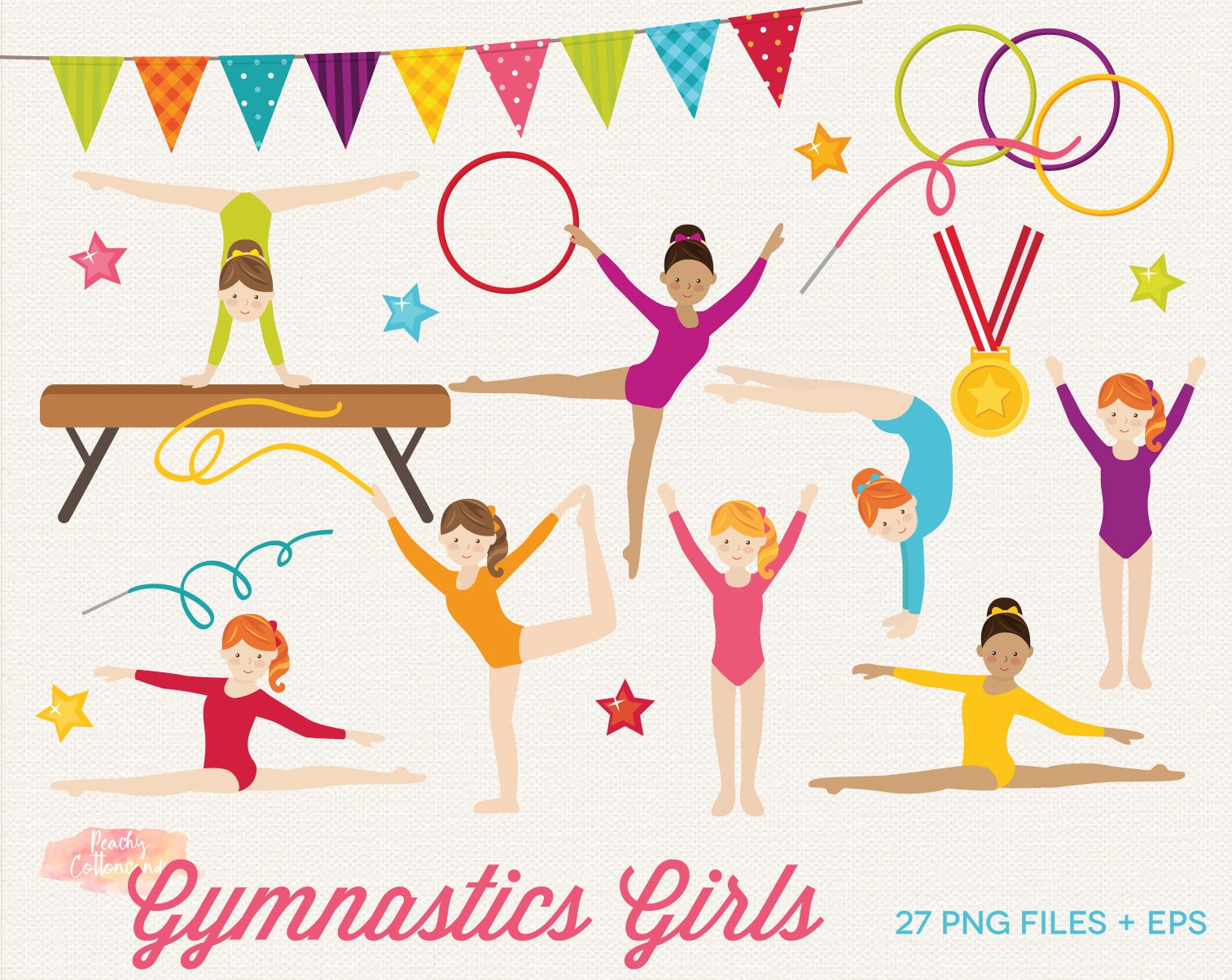 Gymnastics Tumbling Clipart