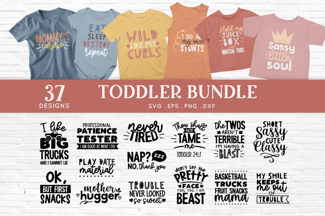 Funny Toddler Shirt SVG Bundle: Kids T-shirt Designs (digital Files) - Etsy