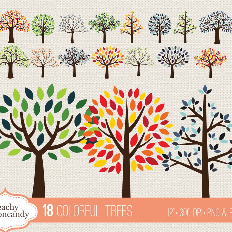 Tree Clip Art - Etsy
