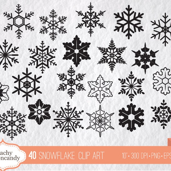 Snowflake Clip Art - Etsy