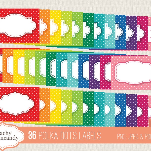 Polka Dot Label - Etsy