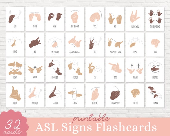 Printable Flashcards Sign Language BSL Christmas Signs In Flashcard