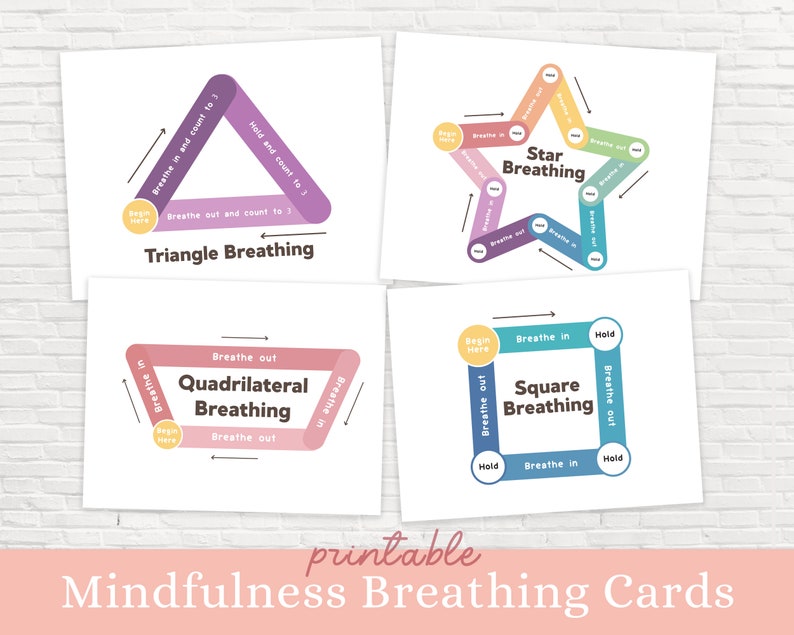 Mindfulness Breathing Exercise Cards for Kids: Calm Down Corner (PDF ...