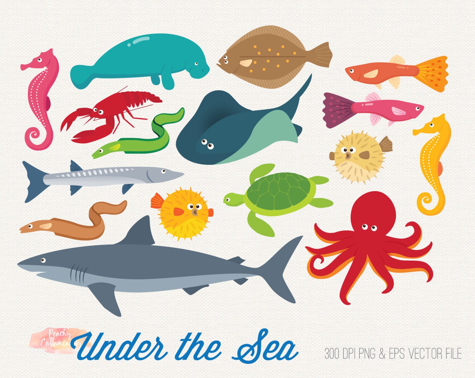 BUY 4 GET 50% OFF Under the Sea Clipart Sea Clip Art Sea | Etsy