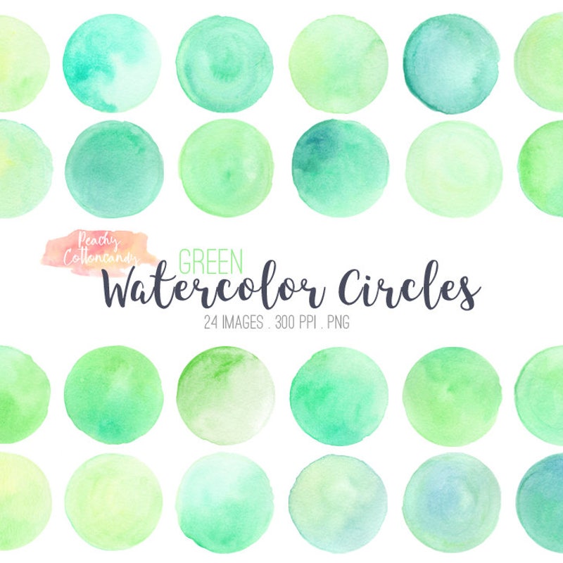 Watercolor Circles - Etsy