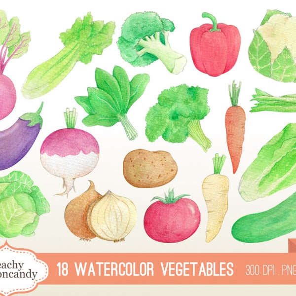 Vegetable Clip Art - Etsy
