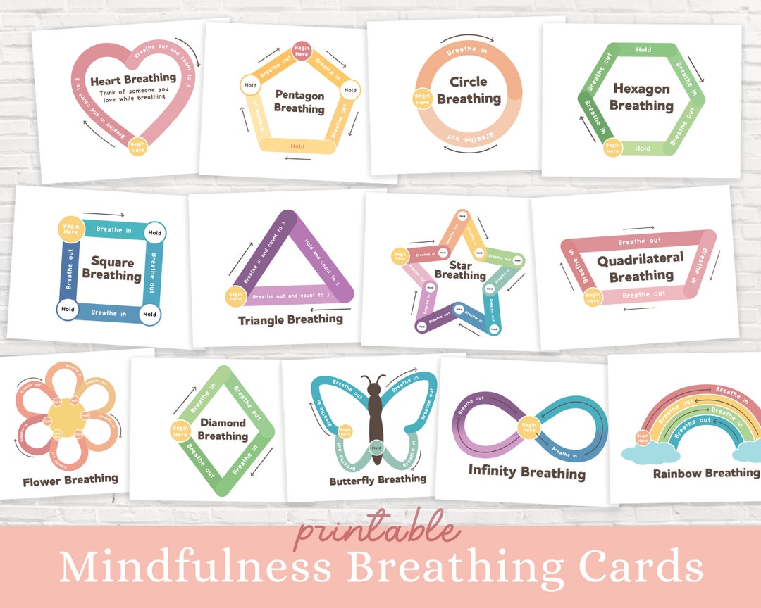 Mindfulness Breathing Exercise Cards for Kids: Calm Down Corner (PDF ...