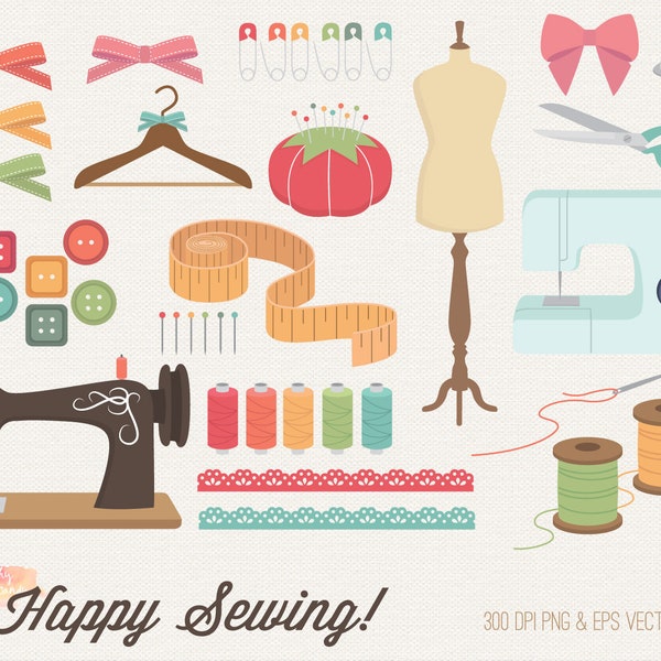 Sewing Clip Art - Etsy