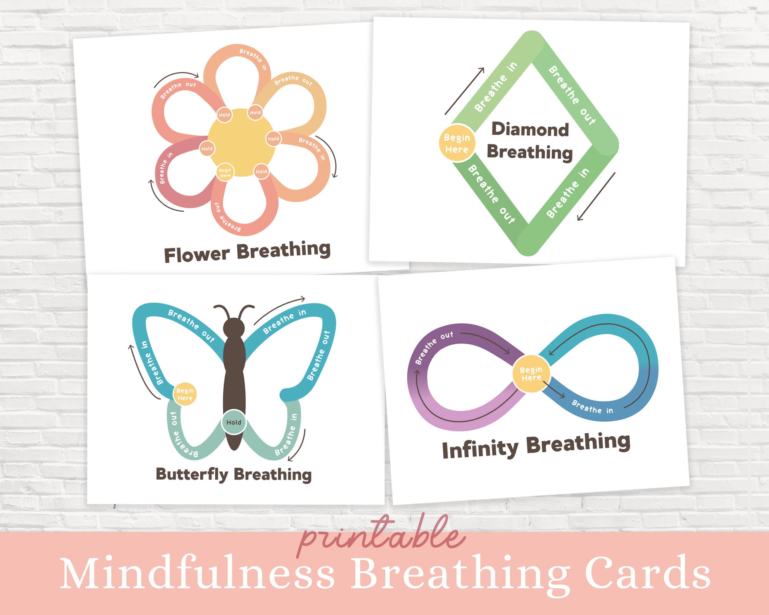 Mindfulness Breathing Exercise Cards for Kids: Calm Down Corner (PDF ...