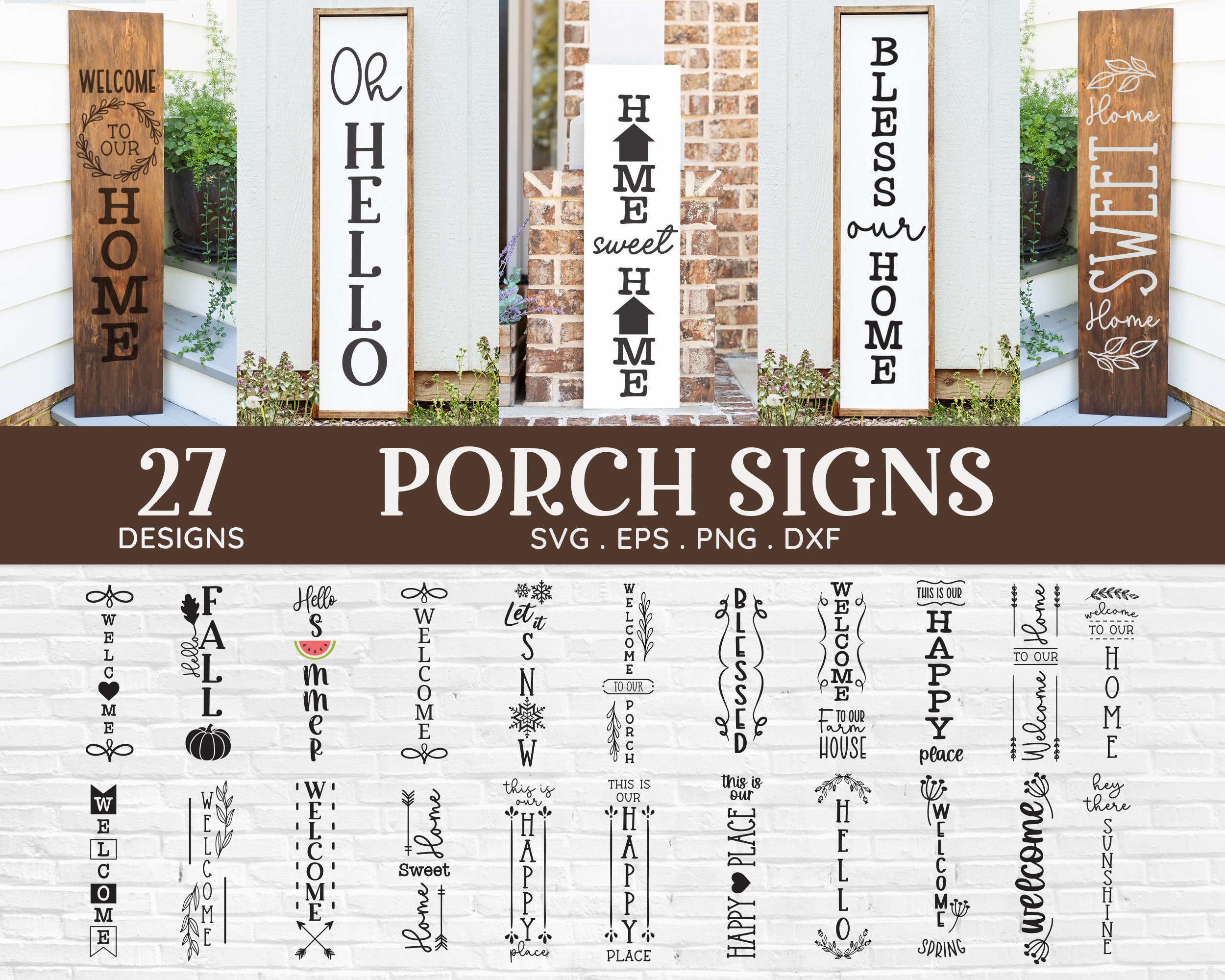 BUY 4 GET 50% OFF Farmhouse Porch Sign Svg Bundle Vertical - Etsy Canada
