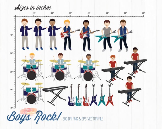 Girl Rock Band Music Clip Art