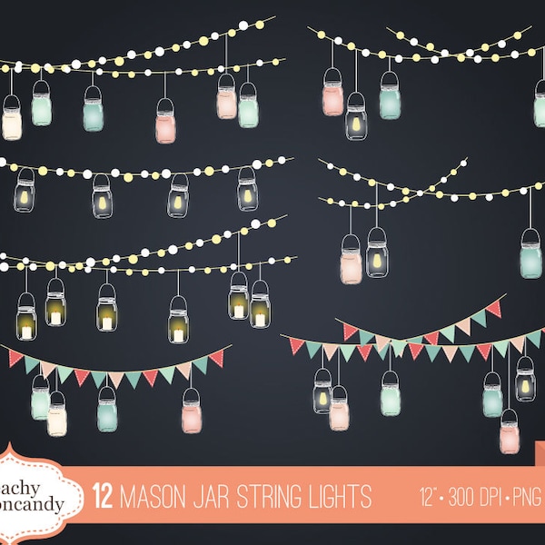 Hanging Mason Jar Lights - Etsy