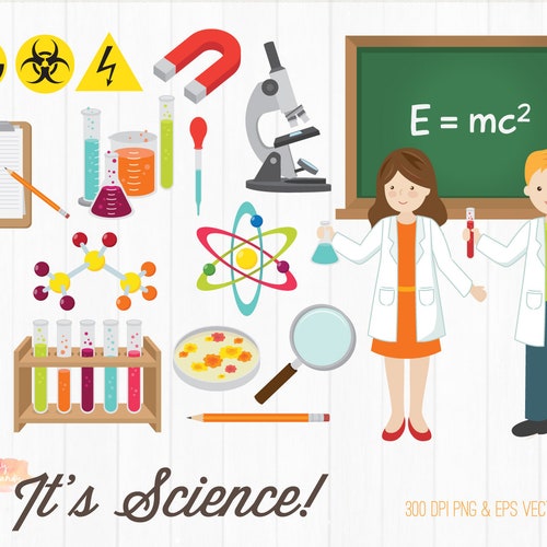 Science Clipart Scientist Clip Art Science Lab School Graphics - Etsy