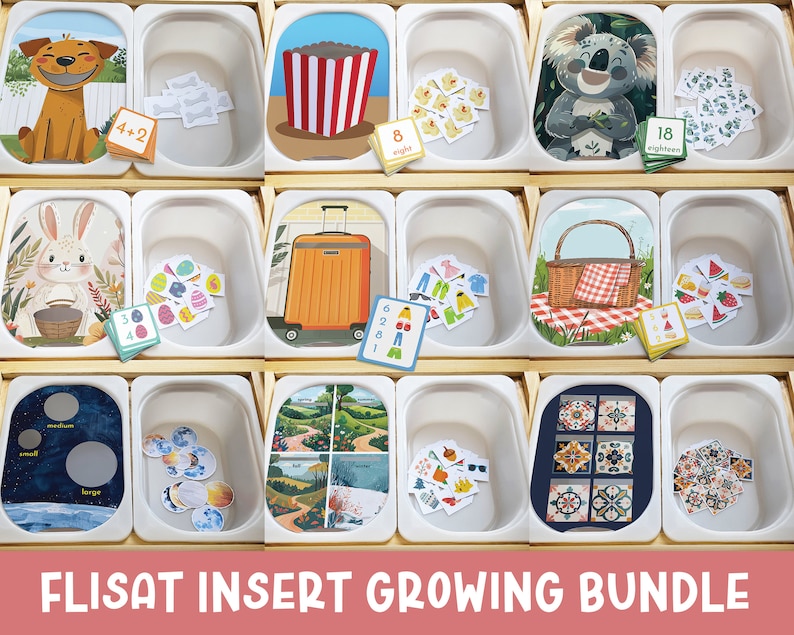 Flisat Insert Growing Bundle: 50+ Designs, Preschool Learning (digital ...