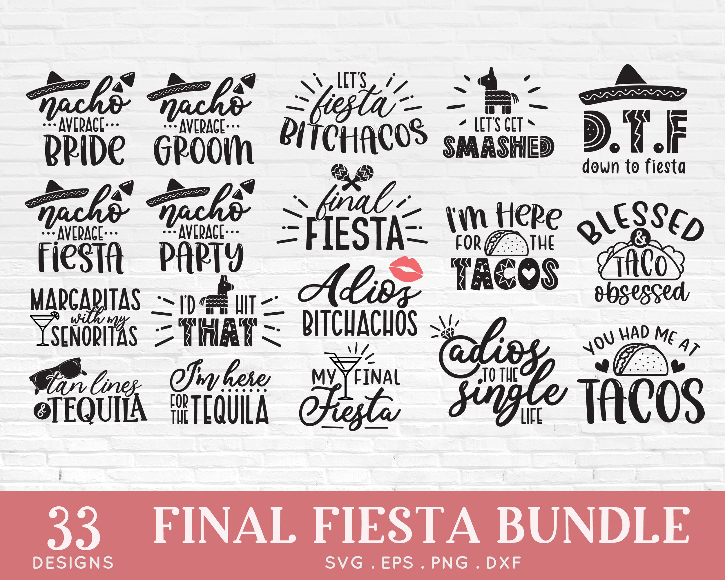 final fiesta wedding party wedding svg Final Fiesta svg bridal party ...