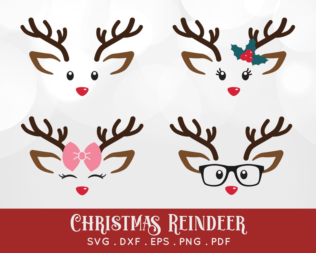 BUY 4 GET 50% OFF Boy and Girl Christmas Reindeer Svg Bundle - Png Eps ...