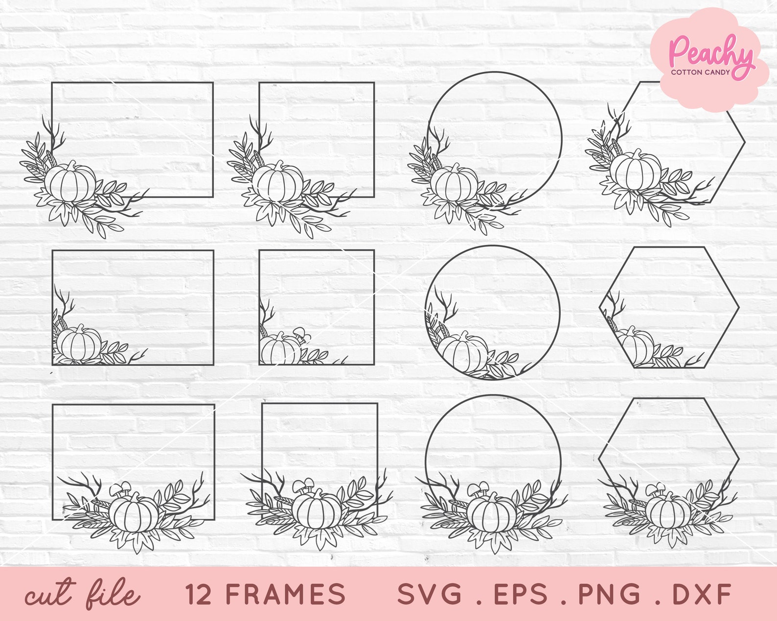BUY 4 GET 50% OFF Hand Drawn Fall Frame Svg Autumn Frame Svg - Etsy