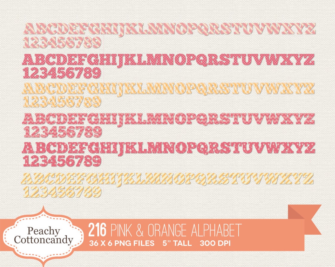 BUY 4 GET 50% OFF 216 Baby Girl Alphabet Clip Art / Pink and - Etsy