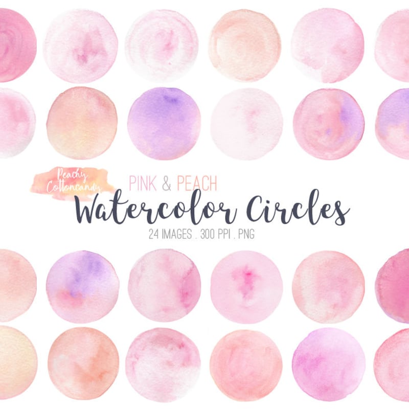 Watercolor Circles - Etsy