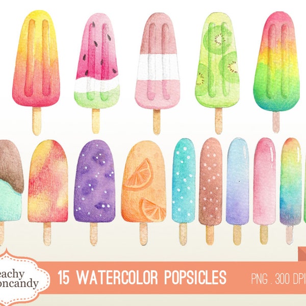 Popsicle Clipart - Etsy