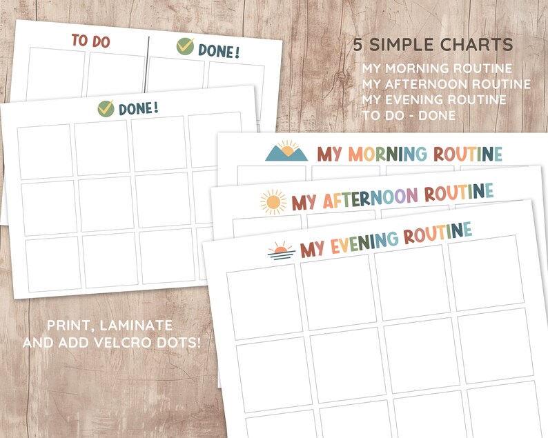 Editable Kids Daily Routine Chart: Visual Cards for Toddlers (digital ...