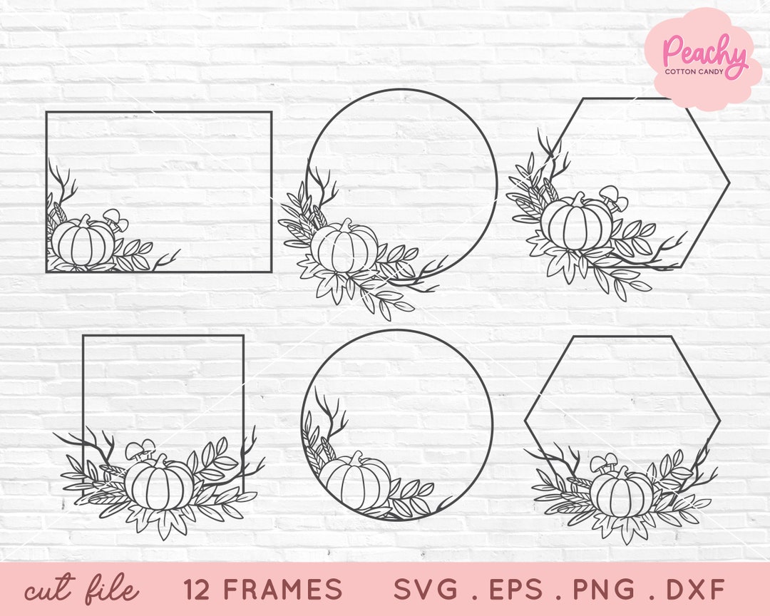 BUY 4 GET 50% OFF Hand Drawn Fall Frame Svg - Autumn Frame Svg ...