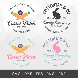 BUY 4 GET 50% OFF Cottontail Candy Company and Carrot Patch Easter Sign ...