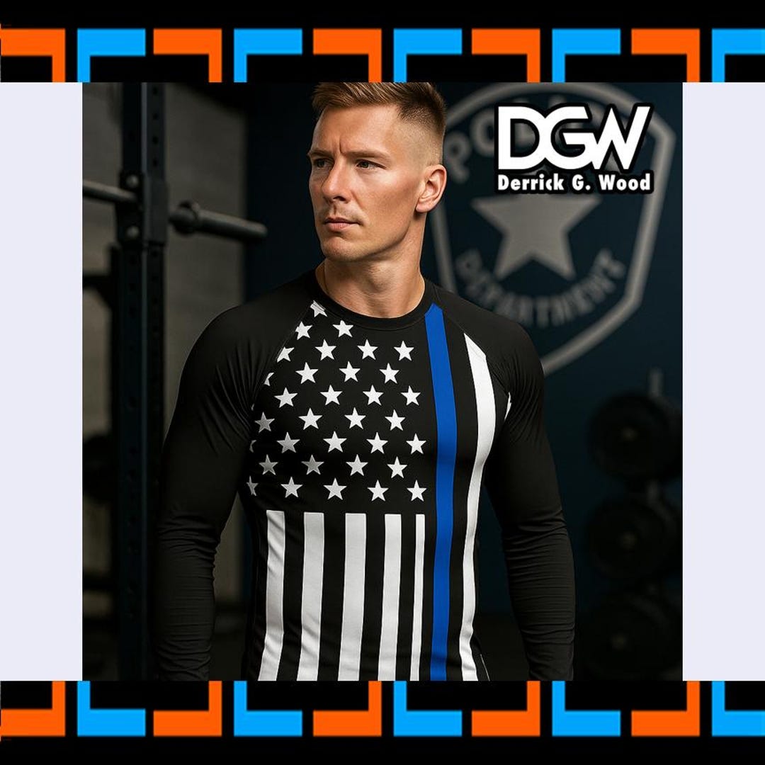 Thin Blue Line Rash Guard for Police, Sheriff, or Law Enforcement ...