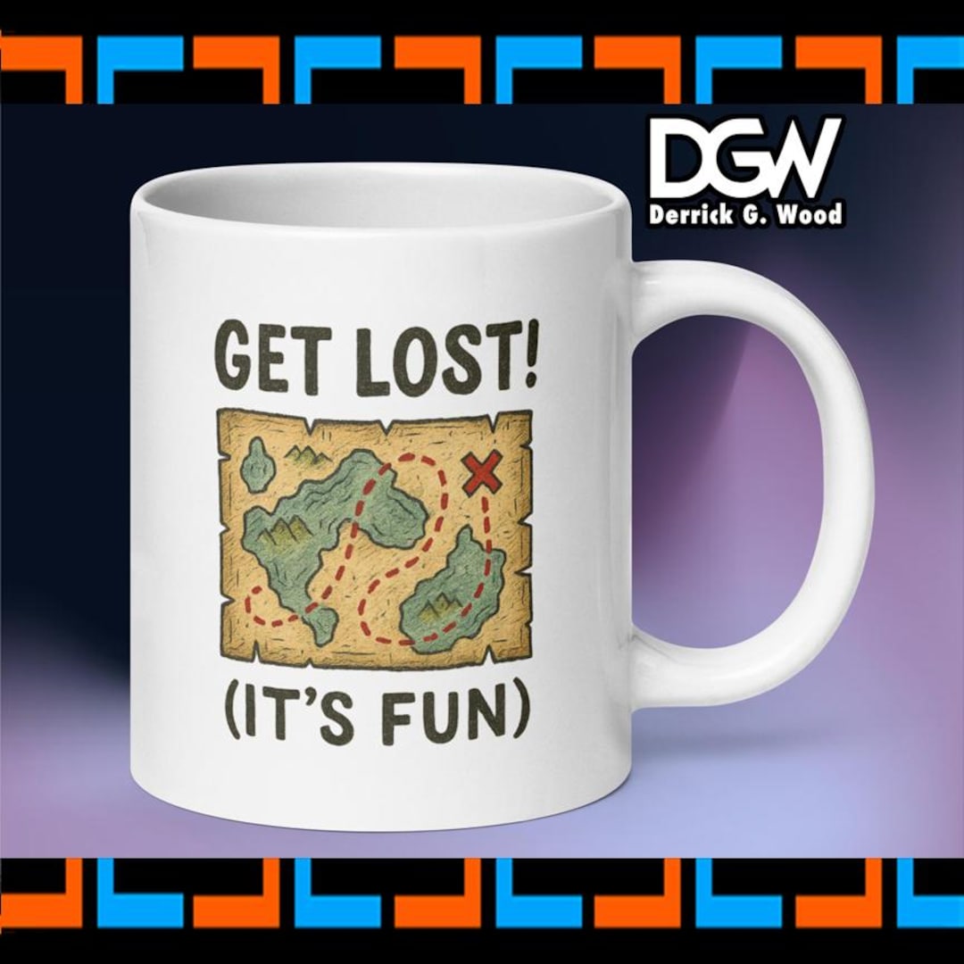 Get Lost! It's Fun | Map Adventure Coffee Mug | Travel & Hiking Gift - Etsy
