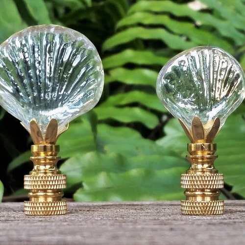 Royal Designs Inc. Natural Seashell Lamp Finial White Shell - Etsy