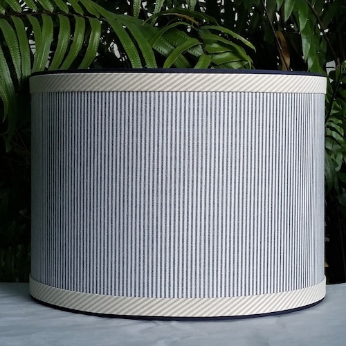 Blue Grain Sack Lampshade Drum Lamp Shade - Etsy