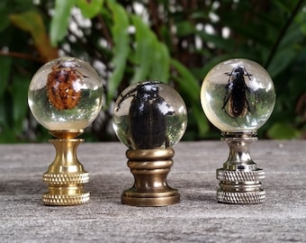 Custom Lamp Finial With a Happy Bumble Bee - Etsy