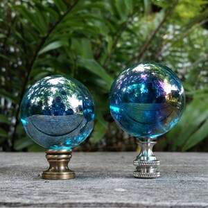 Large Turquoise Lamp Finial, Iridescent - Etsy