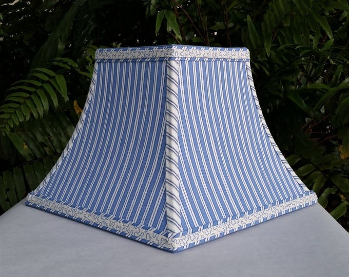 Blue Lampshade, Square Bell Lamp Shade - Etsy