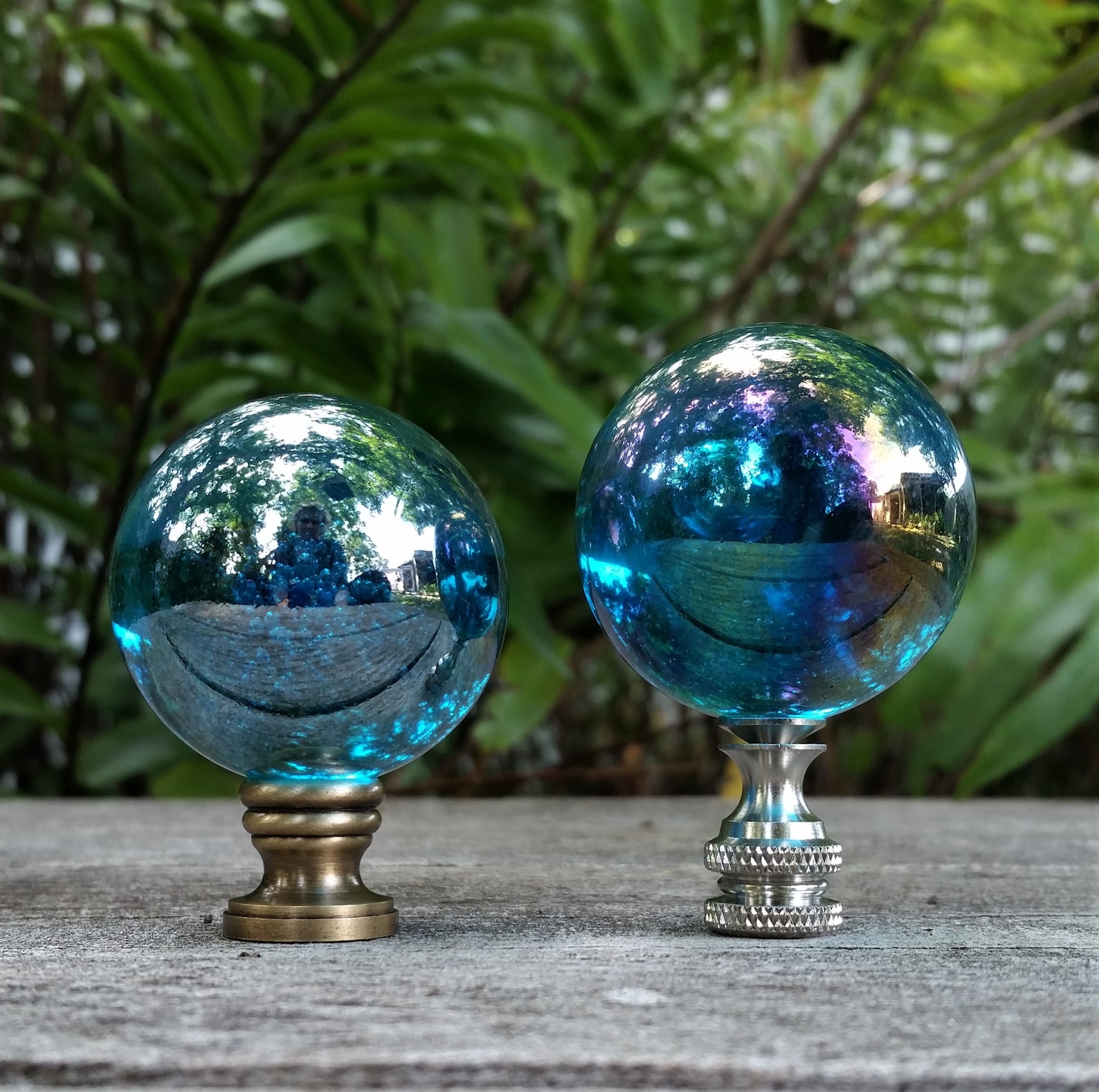 Large Turquoise Lamp Finial, Iridescent - Etsy