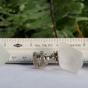 Frosted Lamp Finial, White Sea Glass - Etsy
