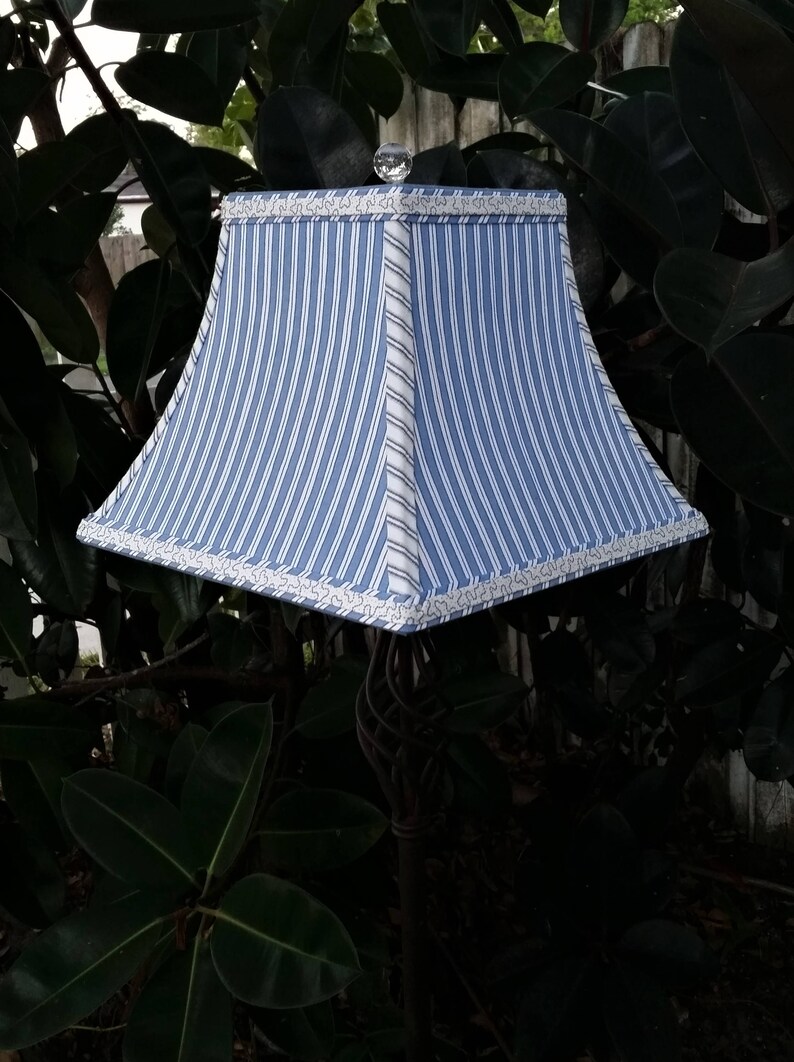 Blue Lampshade Square Bell Lamp Shade - Etsy
